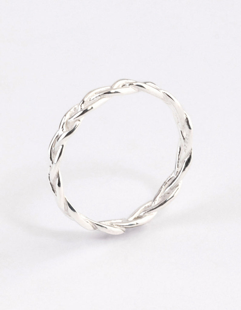 Sterling Silver Braided Ring - Lovisa
