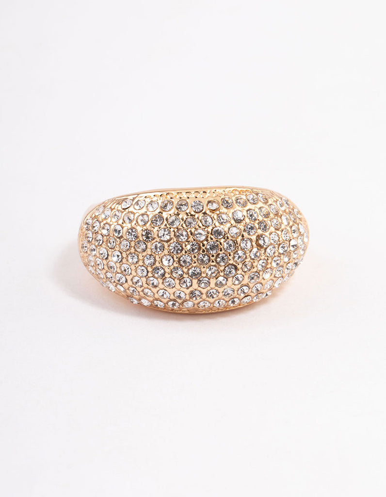 Gold Pave Dome Ring - Lovisa