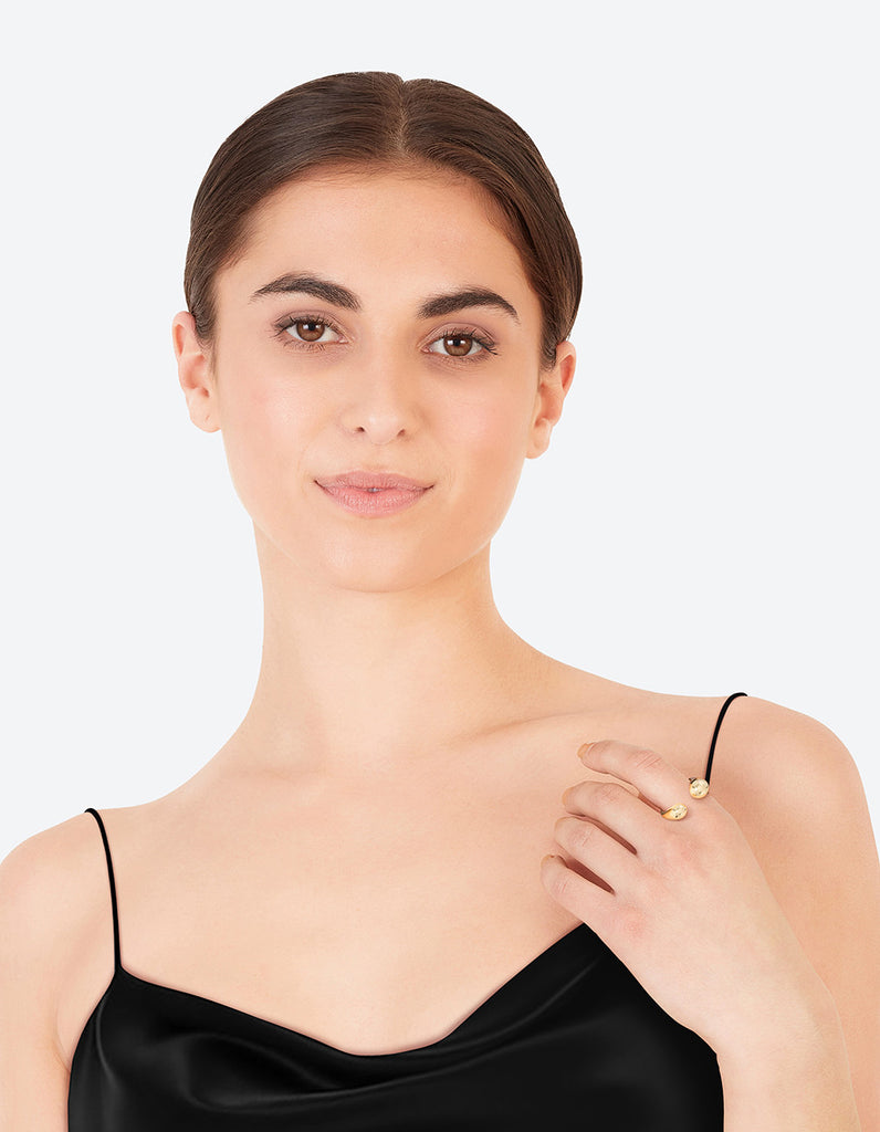 Gold Plated Open Sphere Ring - Lovisa