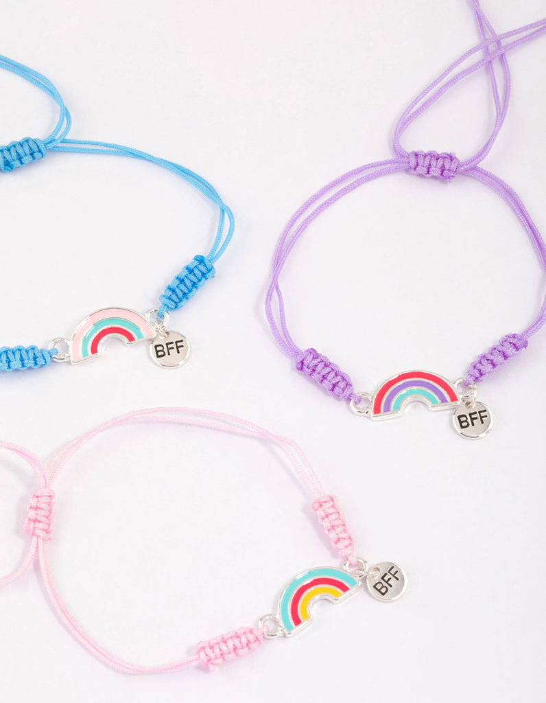 Kids Silver Rainbow BFF Stretch Bracelet Pack - Lovisa