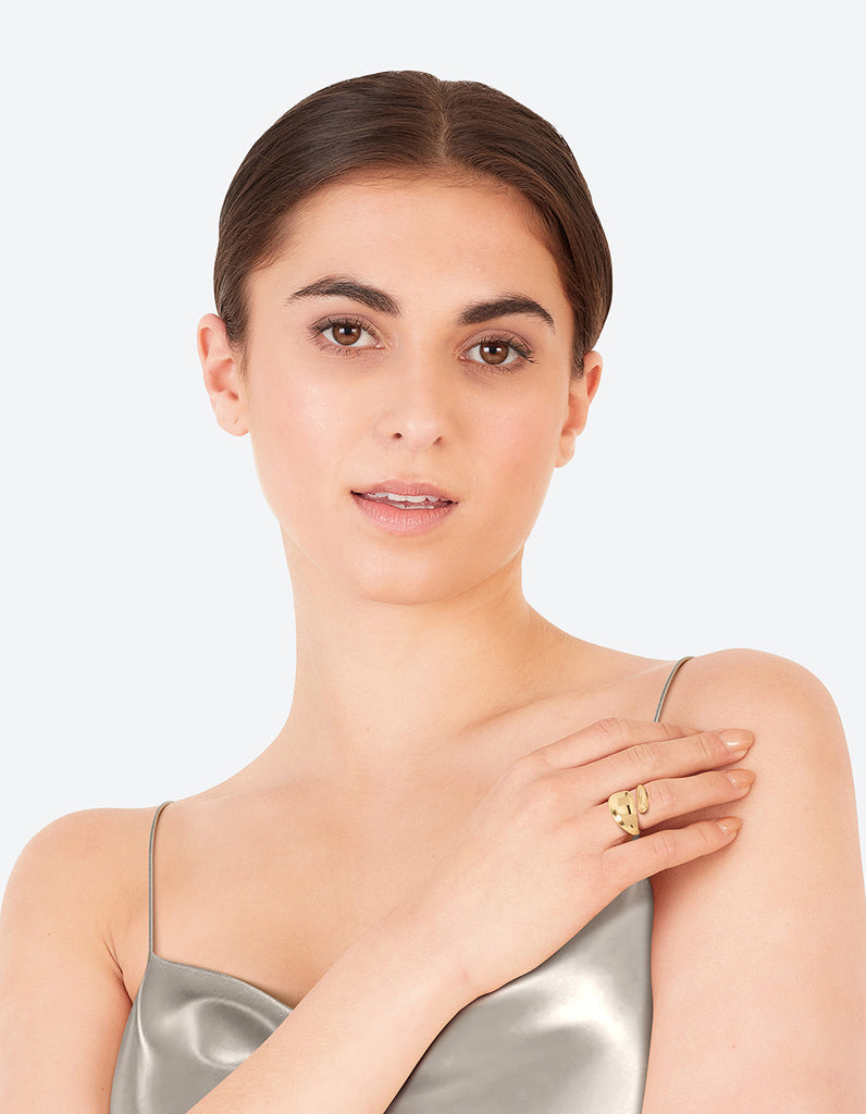 Gold Plated Bold Wrapped Ring - Lovisa