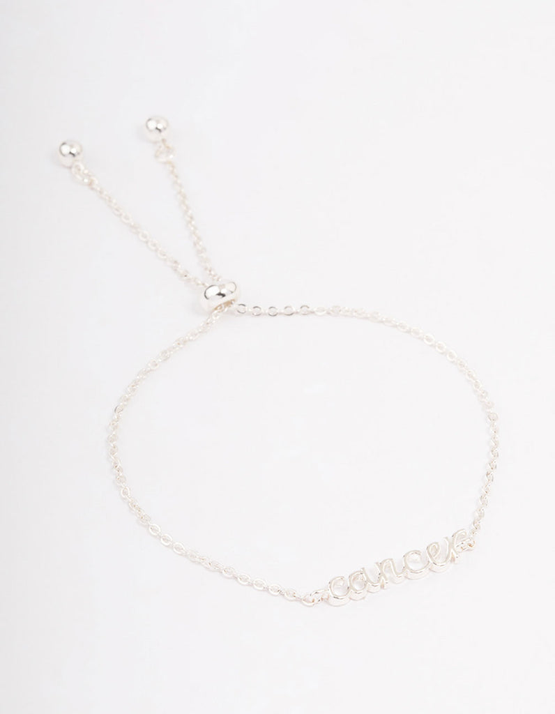 Silver Plated Cancer Script Bracelet - Lovisa