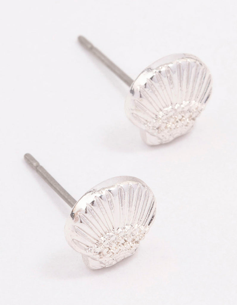 Silver Clam Shell Stud Earrings - Lovisa