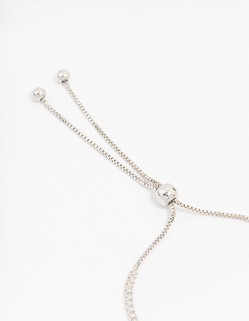 Silver Cubic Zirconia Toggle Bracelet - Lovisa