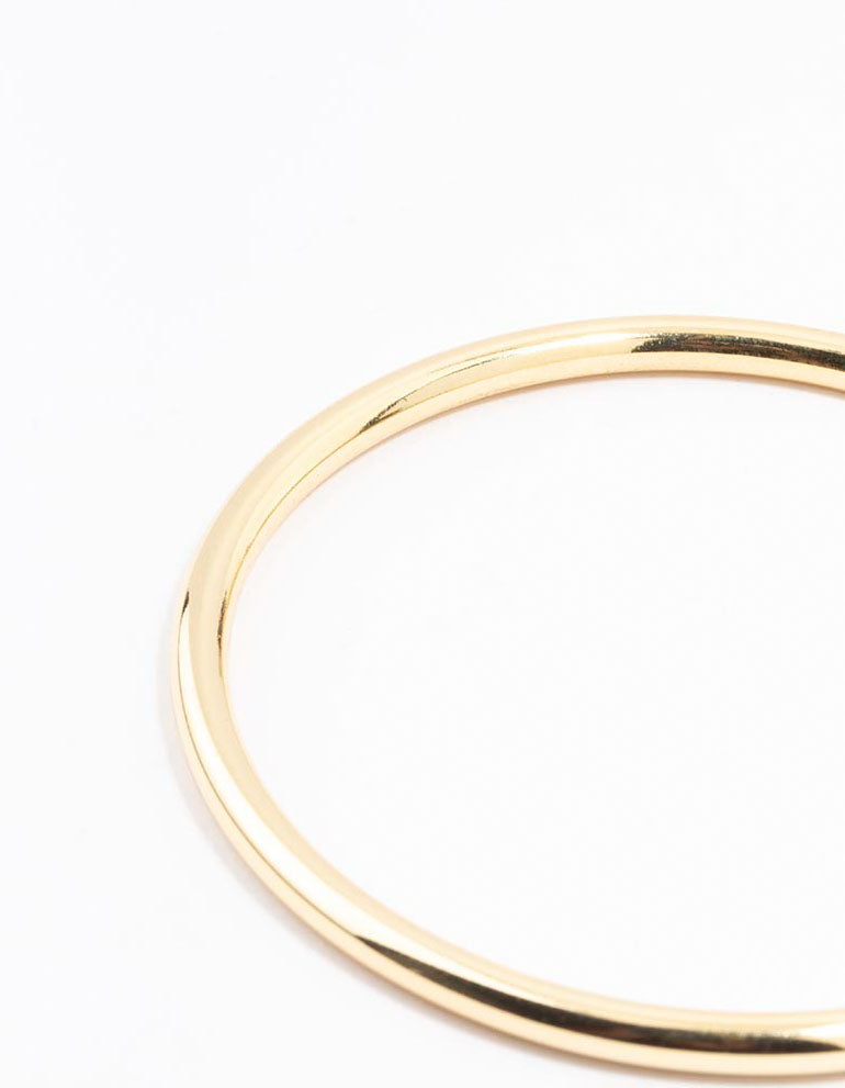 Gold Plated Round Core Bangle - Lovisa