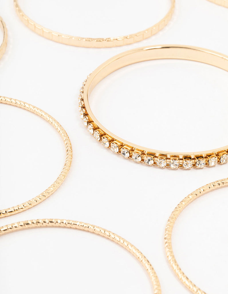 Gold Bangle Bracelets 12-Pack - Lovisa