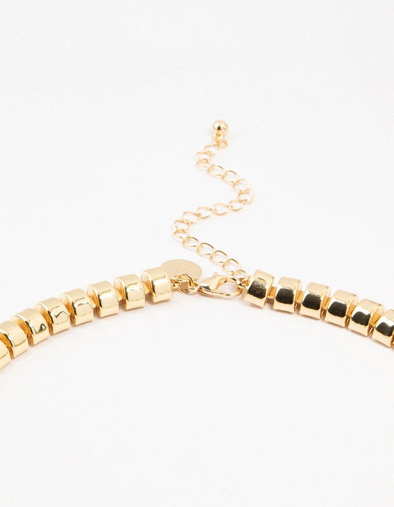 Gold Plated Rectangle Link Necklace - Lovisa