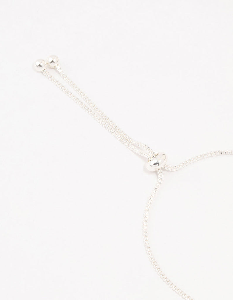 Silver Oval Green Cubic Zirconia Toggle Bracelet - Lovisa