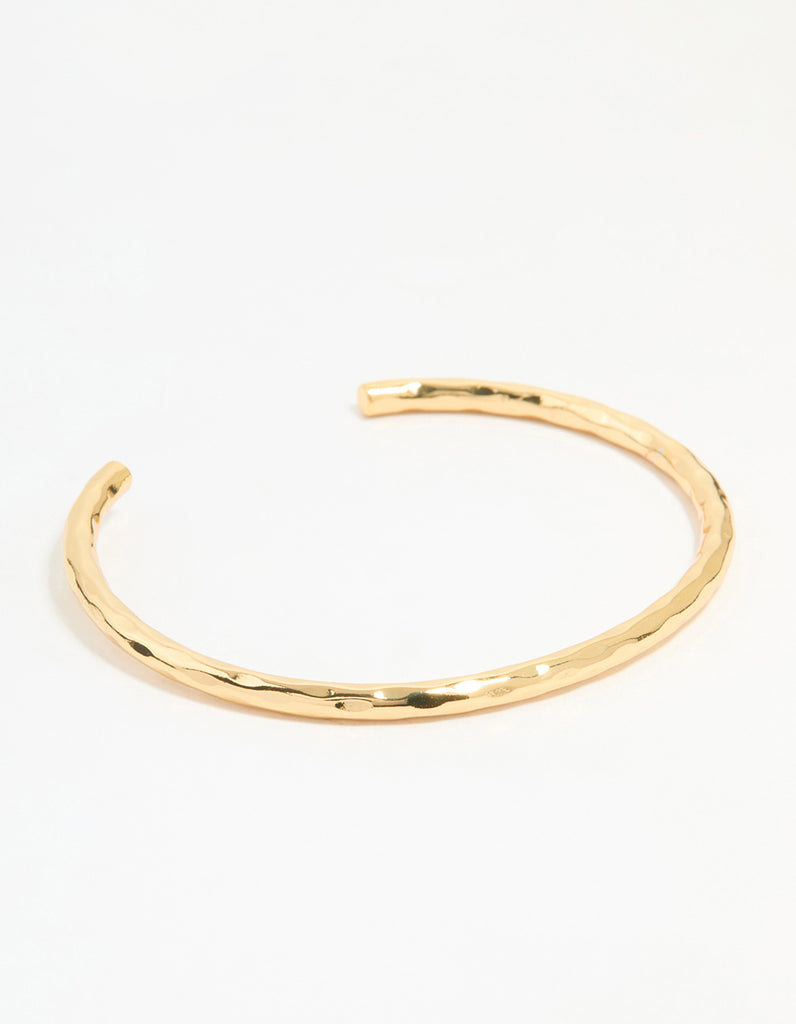 Gold Molten Open Wrist Cuff - Lovisa