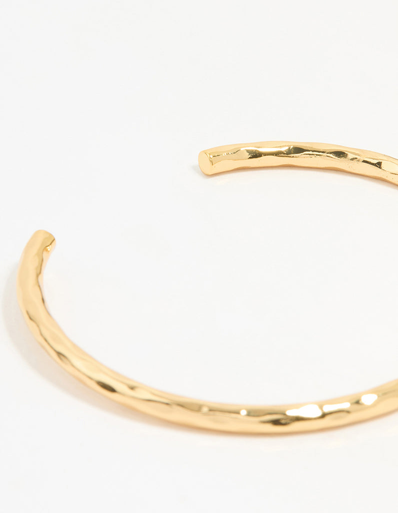 Gold Molten Open Wrist Cuff - Lovisa