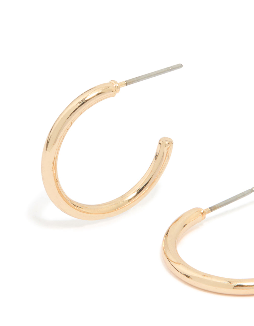 Gold Small Plain Hoop Earrings - Lovisa