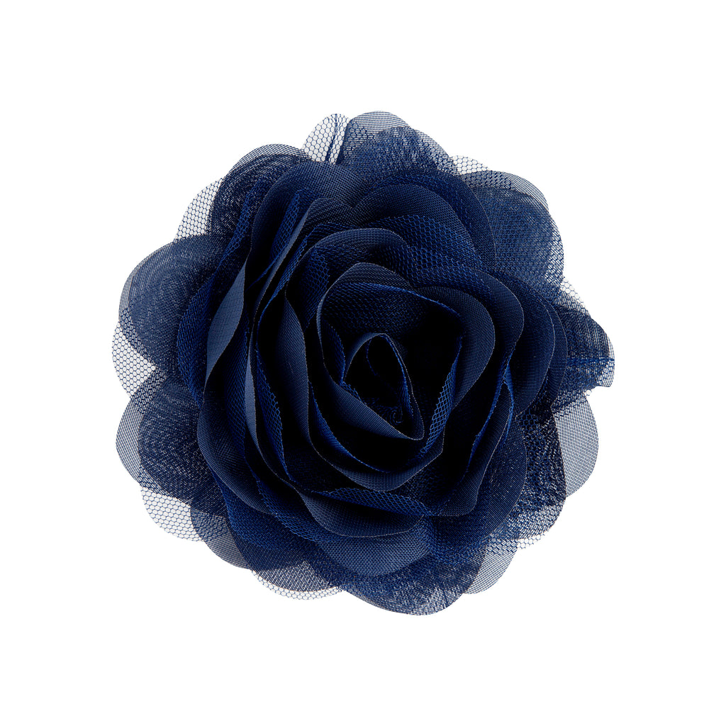 Navy Blue Mesh Flower Clip - Lovisa