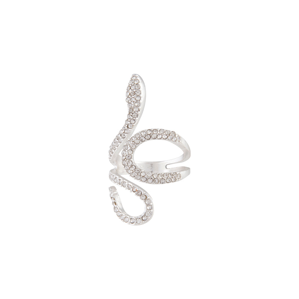 Diamante Swirl Snake Ring - Lovisa