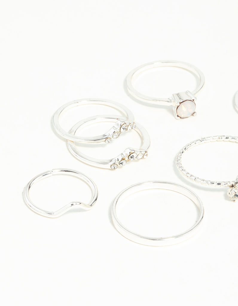 Silver Fine Moonstone Ring Pack - Lovisa
