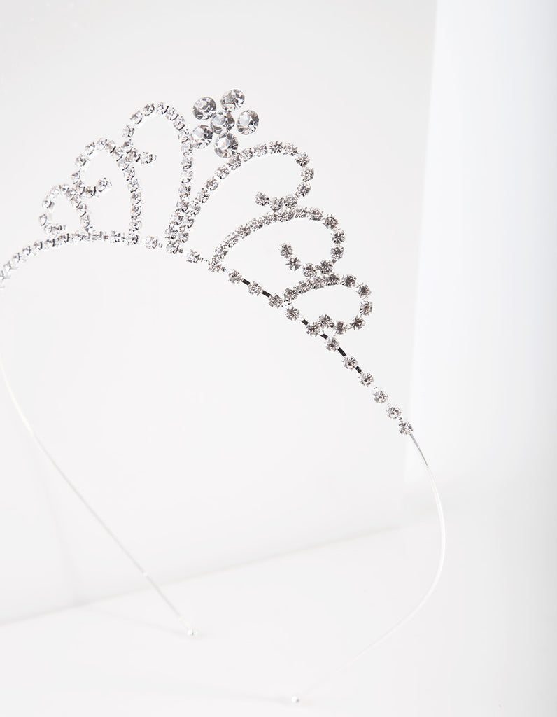 Kids Silver Pretty Tiara Headband - Lovisa