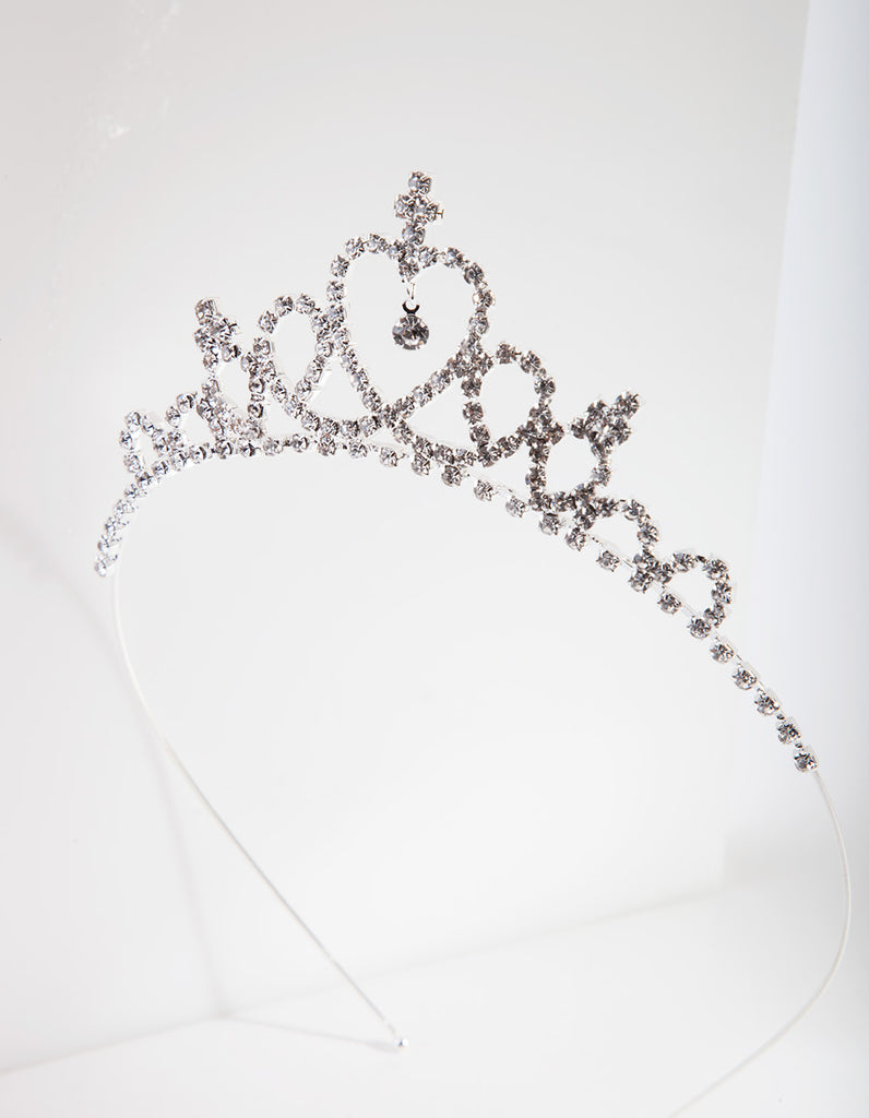 Kids Silver Diamante Tiara - Lovisa