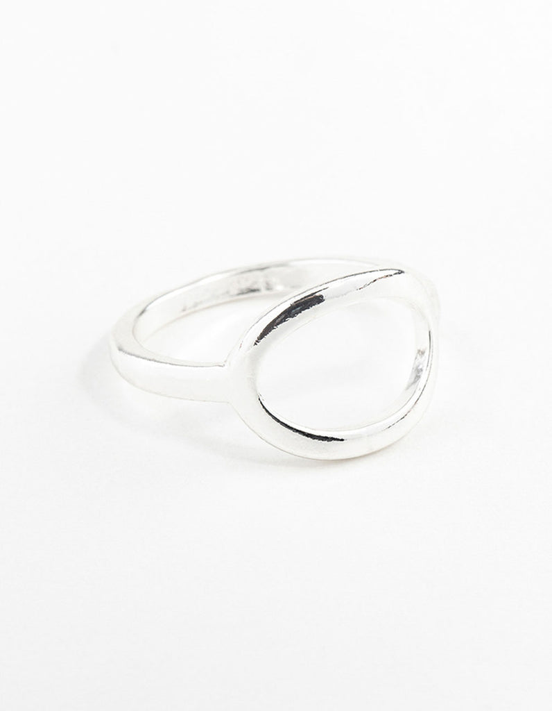 Silver Open Oval Ring - Lovisa