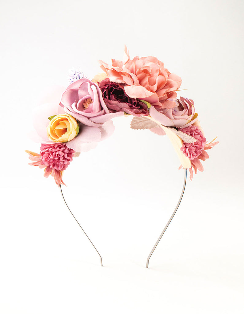 Multicoloured Flower Fabric Headband - Lovisa
