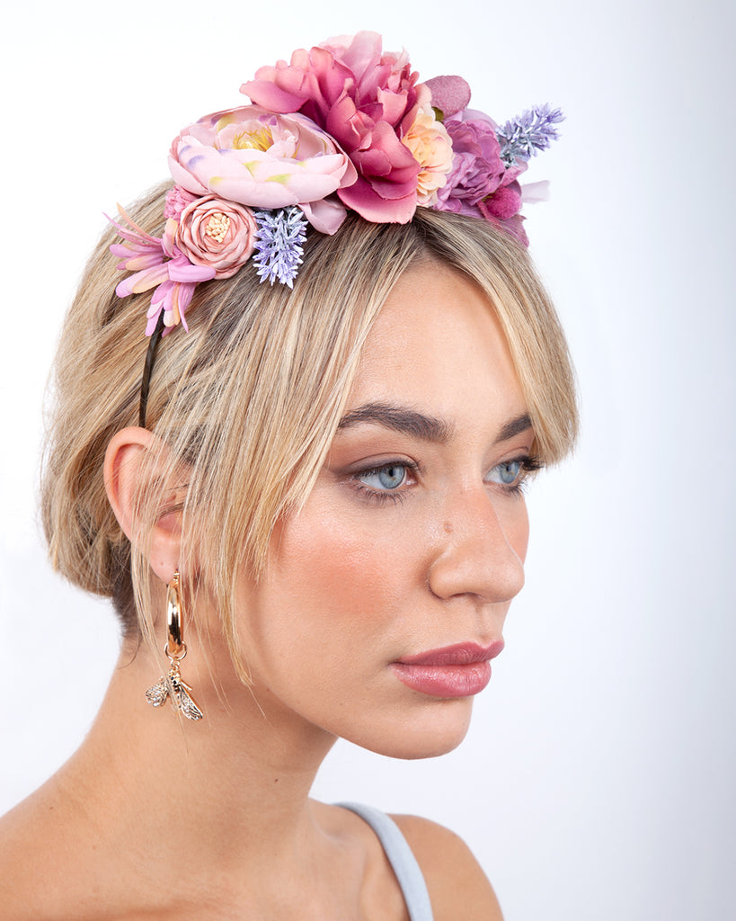 Multicoloured Flower Fabric Headband - Lovisa