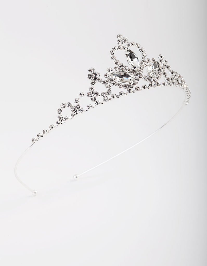 Kids Silver Diamante Tiara Headband - Lovisa