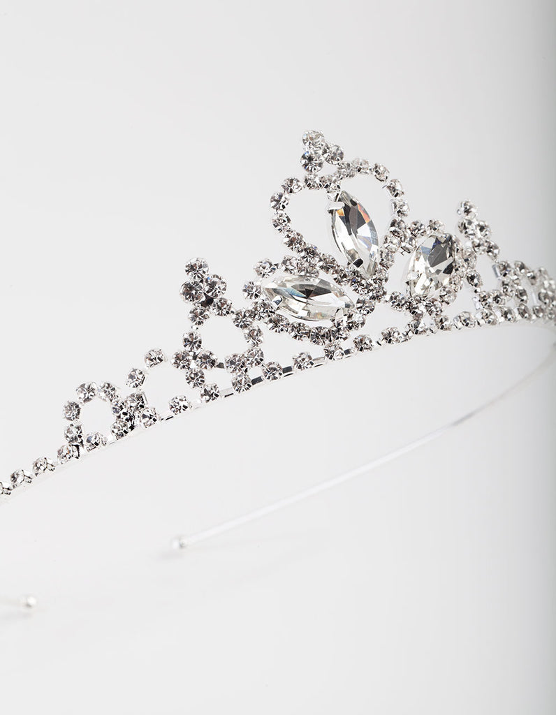 Kids Silver Diamante Tiara Headband - Lovisa