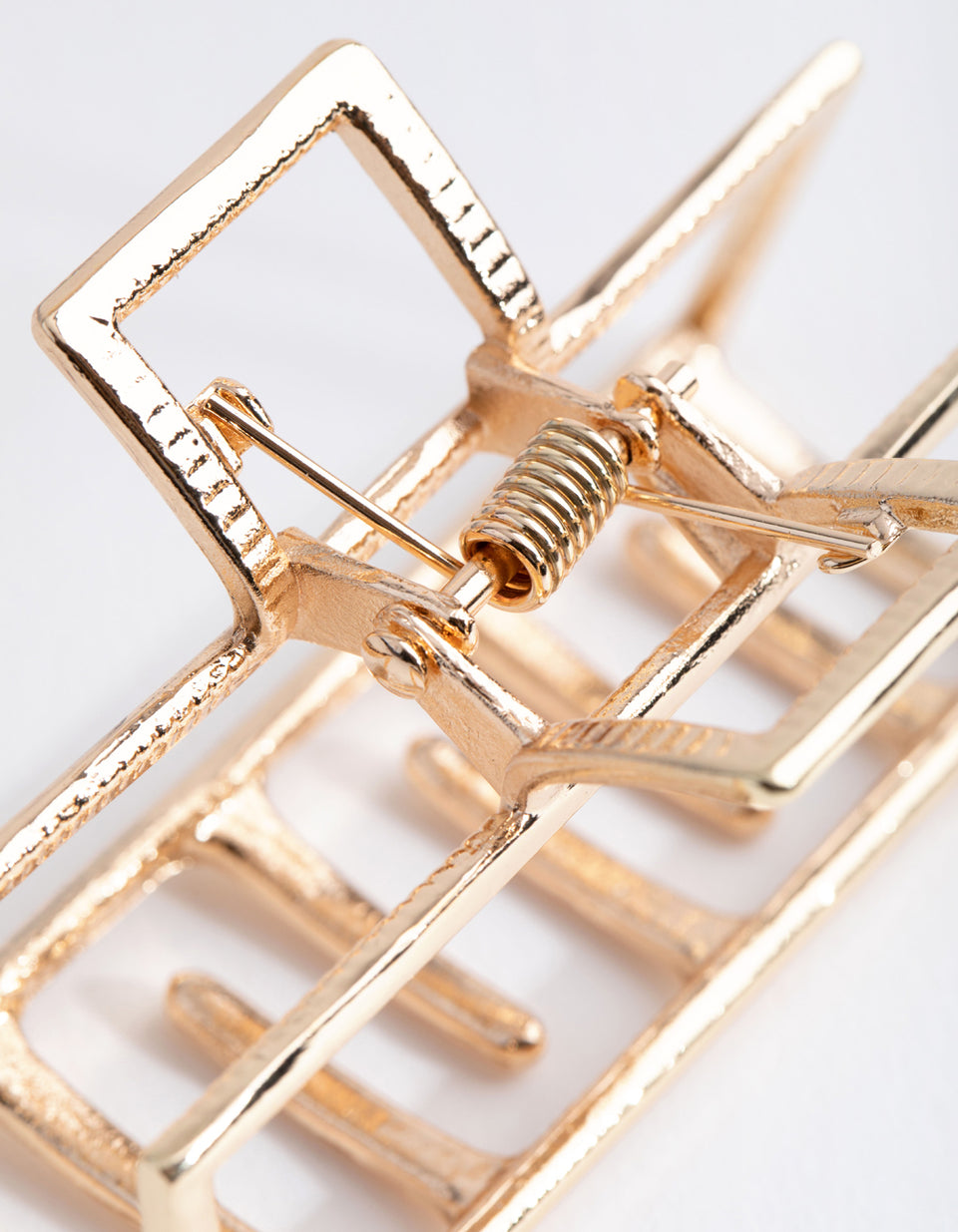 Gold Metal Rectangle Outline Claw Clip - Lovisa