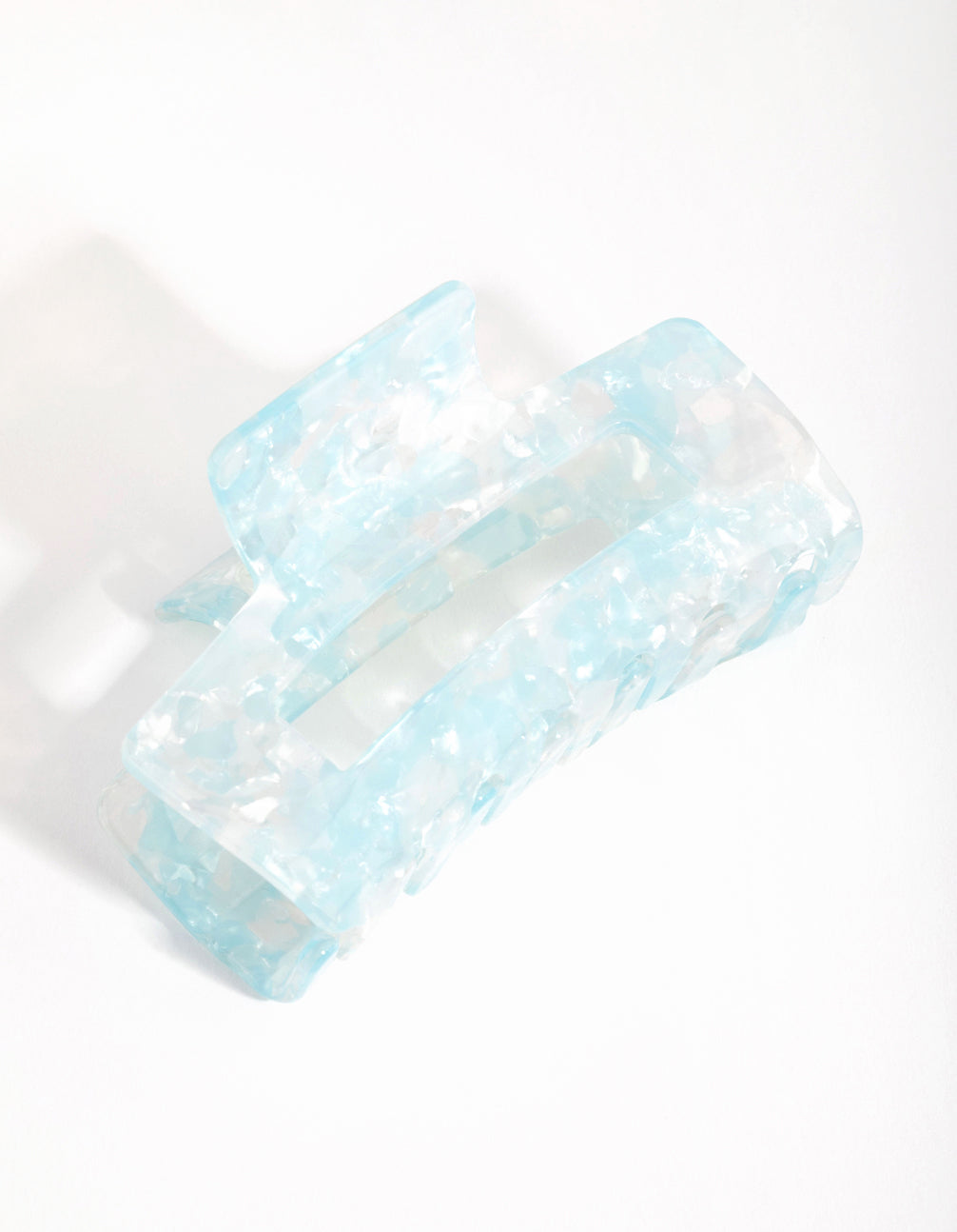 Acrylic Blue Shell Rectangle Claw Clip - Lovisa