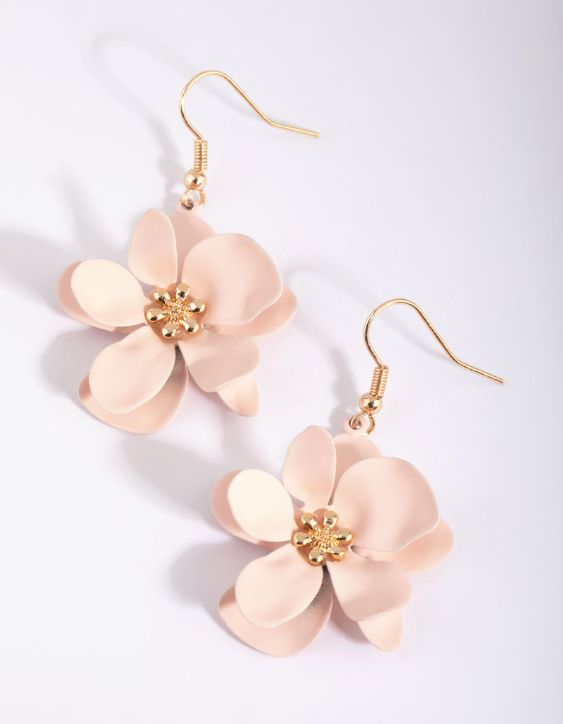 Gold Blush Petal Drop Earrings - Lovisa