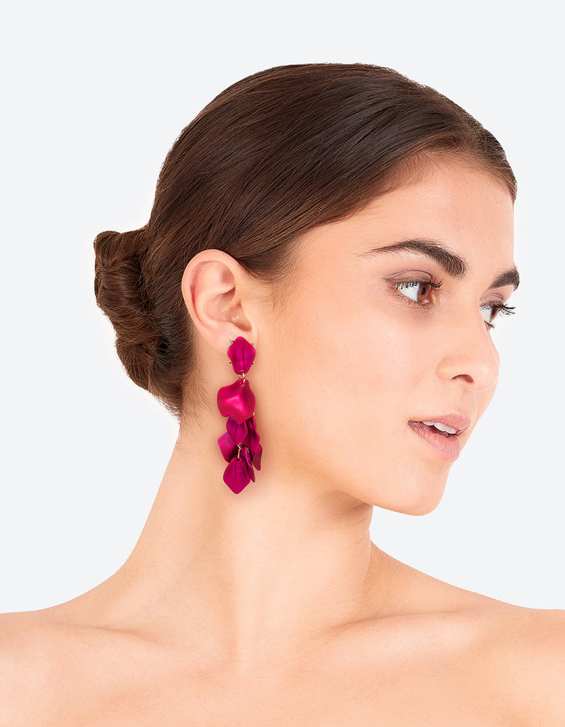 Fuchsia Petal Drop Earrings - Lovisa