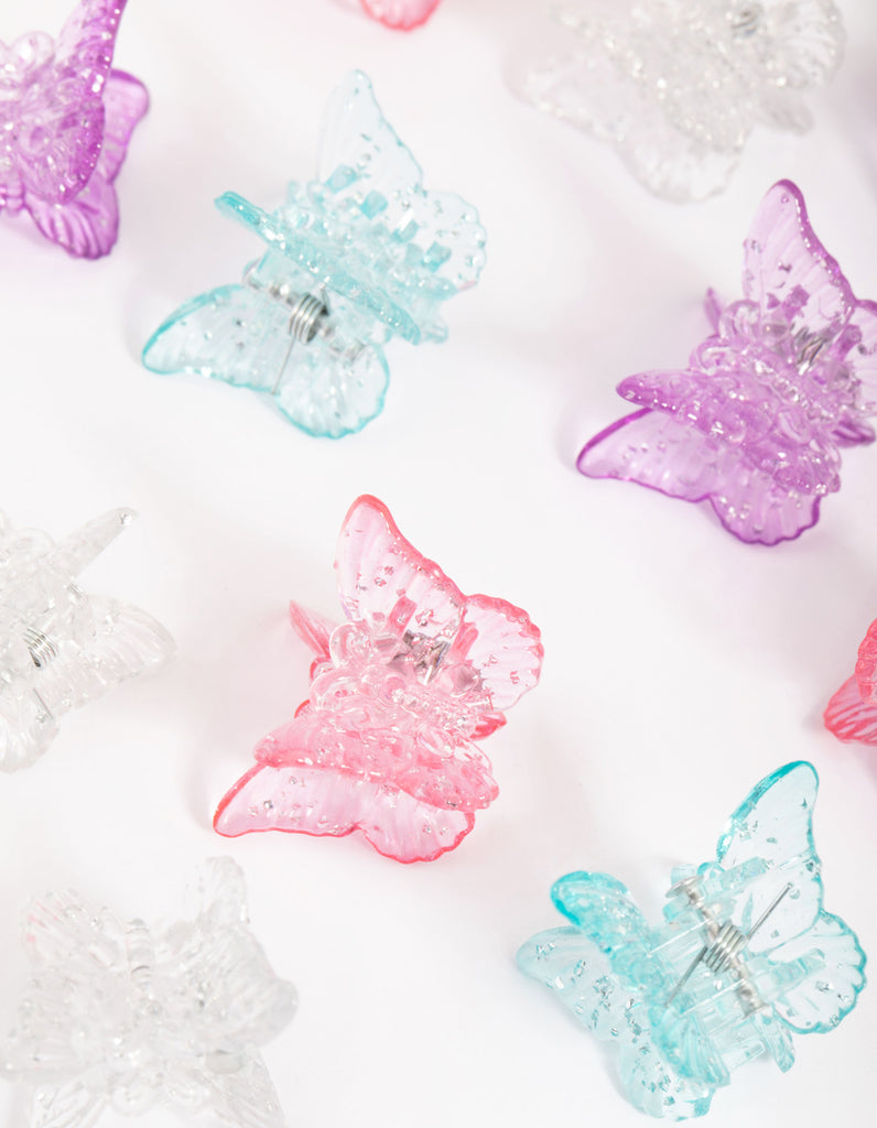 Kids Glitter Butterfly Mini Claw Clip Pack - Lovisa