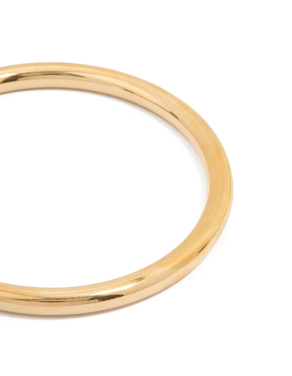 Waterproof Gold Plated Stainless Steel Statement Round Bangle - Lovisa