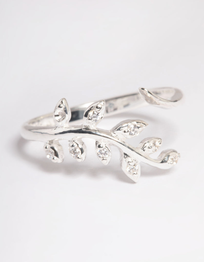 Sterling Silver Leaf Wrap Ring - Lovisa