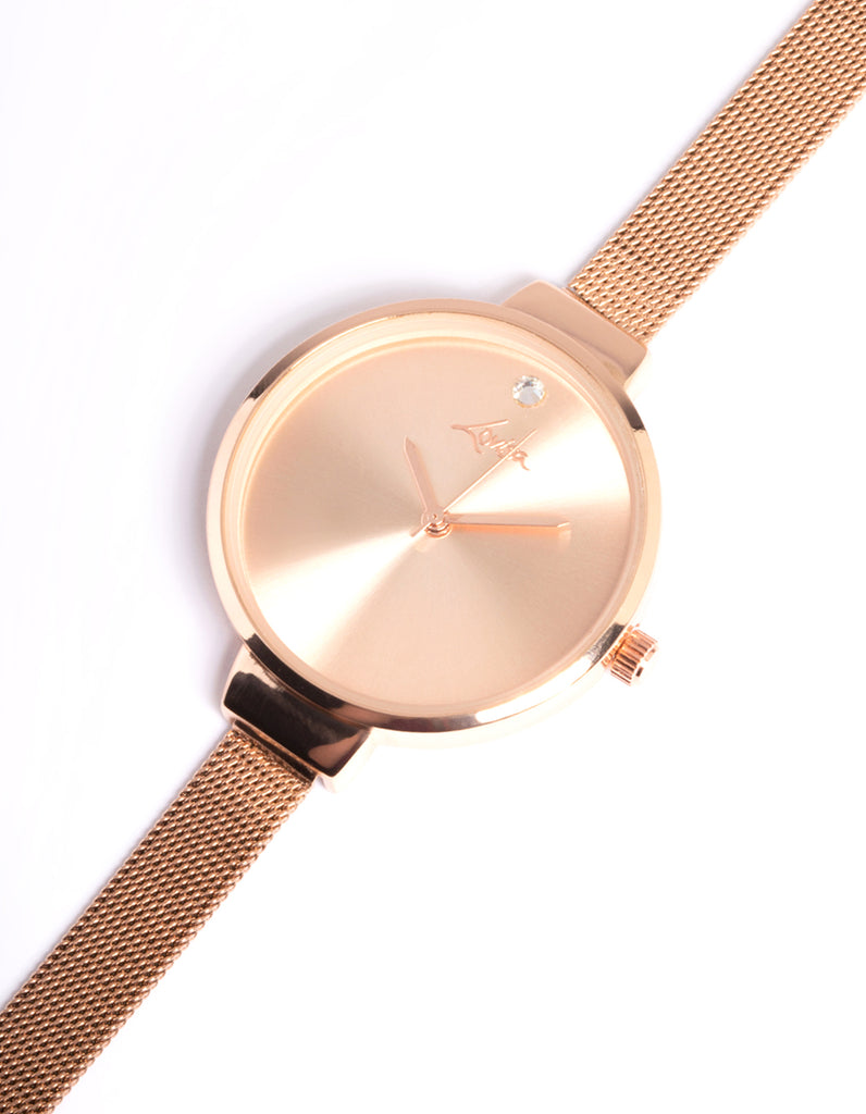 Rose Gold Mesh Watch - Lovisa
