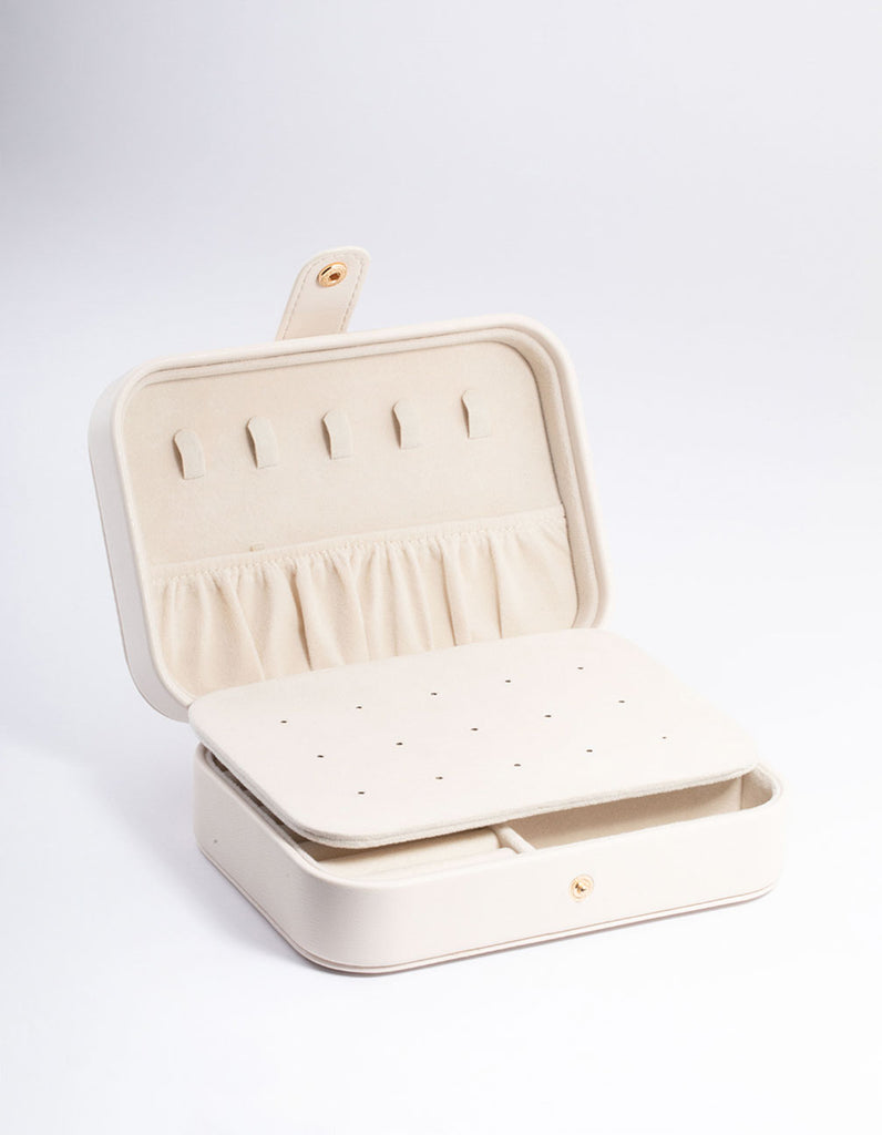 Cream Faux Leather Vanity Jewellery Box - Lovisa