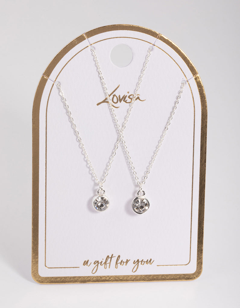 Silver Classic Diamante Necklace Pack - Lovisa