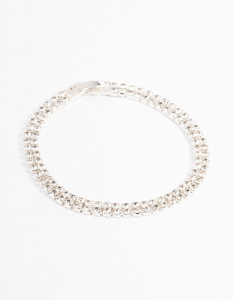 Silver Classic Cup Chain Tennis Bracelet - Lovisa