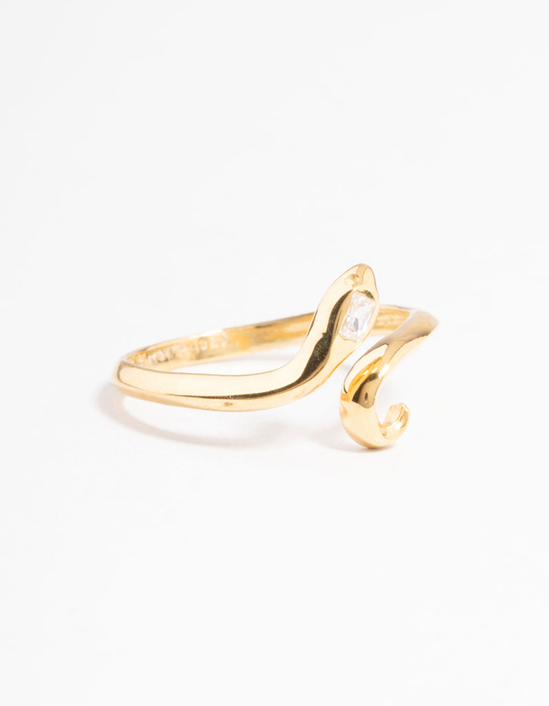 Gold Plated Sterling Silver Snake Wrap Ring - Lovisa