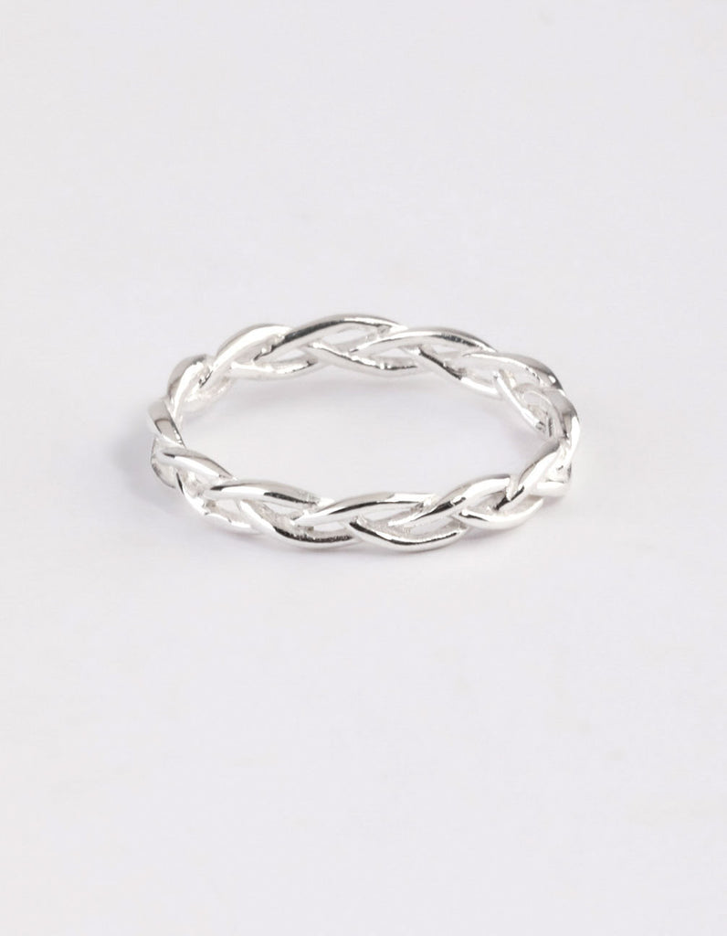 Sterling Silver Braided Ring - Lovisa