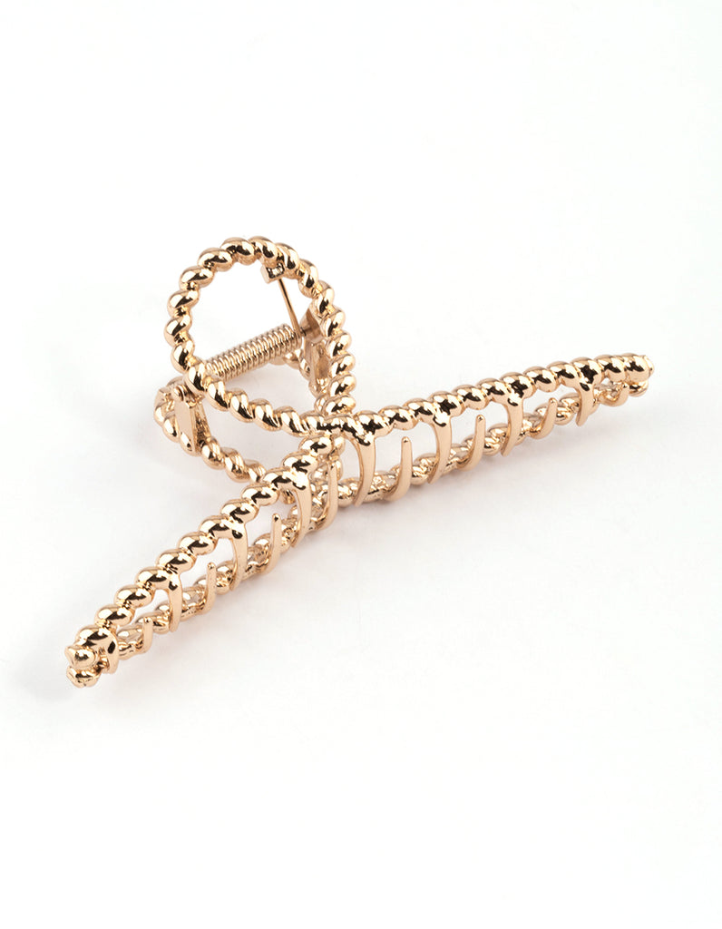 Gold Twist Rope Claw Clip - Lovisa