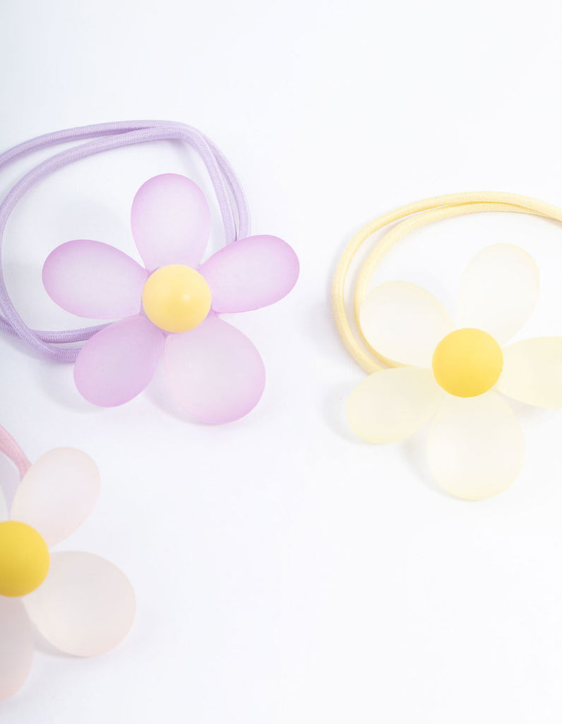Kids Fabric Flower Bubble Stretch Hair Ties - Lovisa