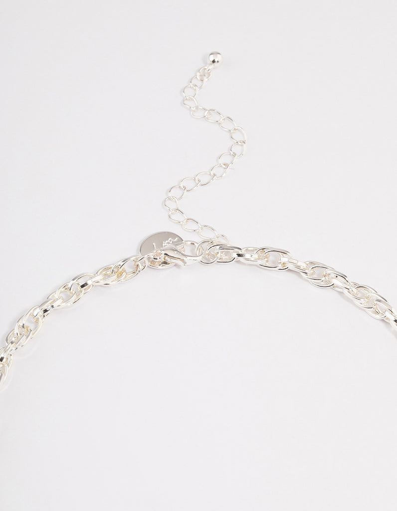 Silver Intertwined Chain Necklace - Lovisa