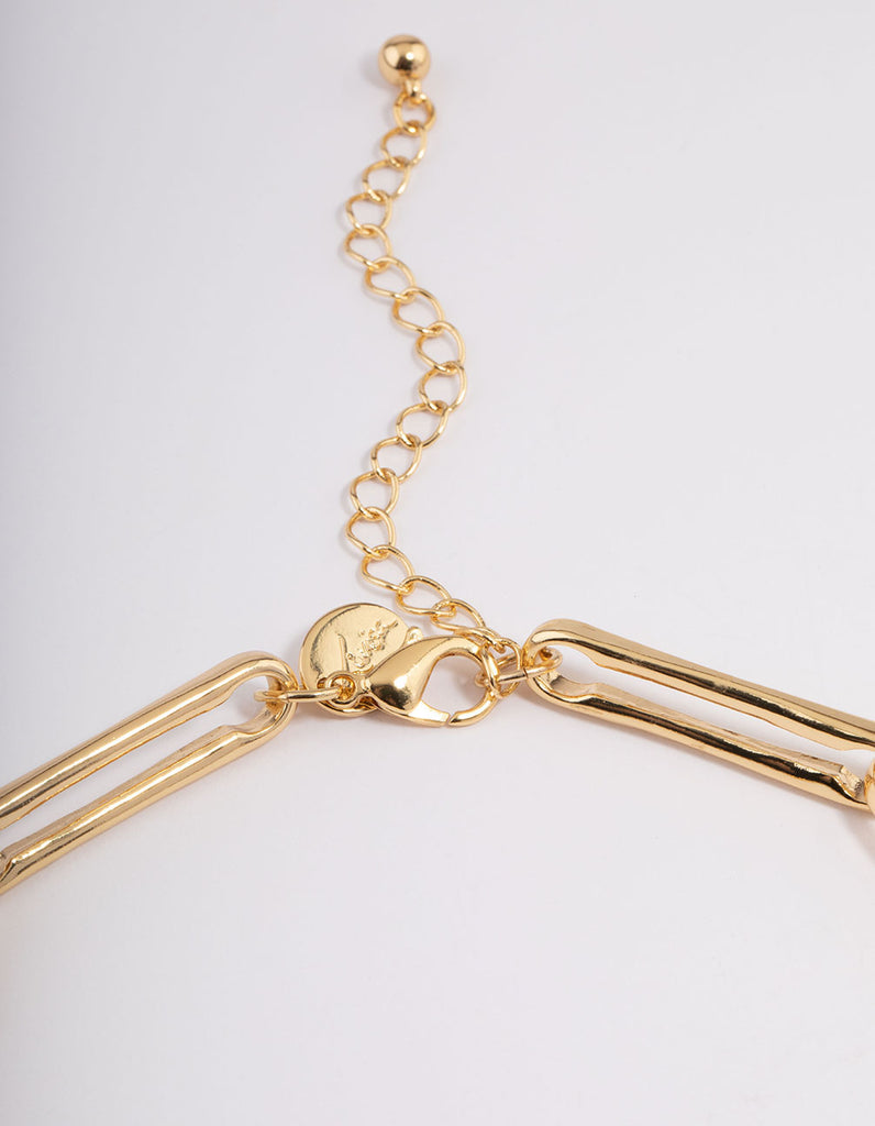 Gold Plated Long Link Chain Necklace - Lovisa