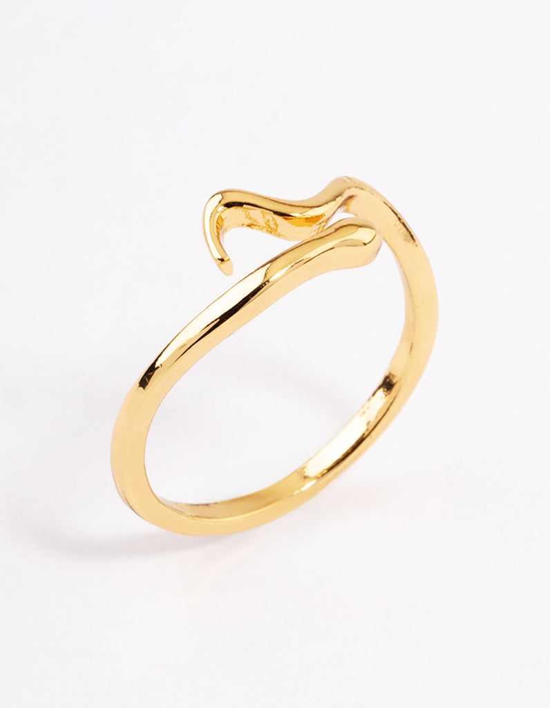 Gold Plated Mini Snake Ring - Lovisa