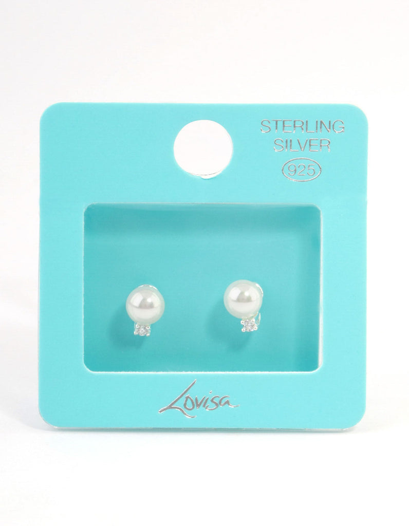 Sterling Silver Pearl Stud Earrings - Lovisa