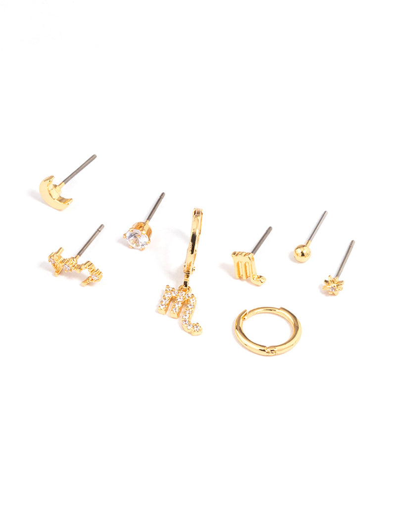 Gold Plated Scorpio Star Sign Ear Stackers - Lovisa