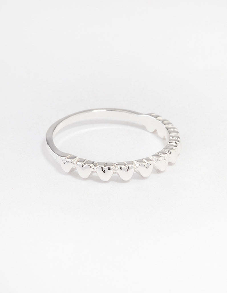 Silver Mini Hearts Ring - Lovisa