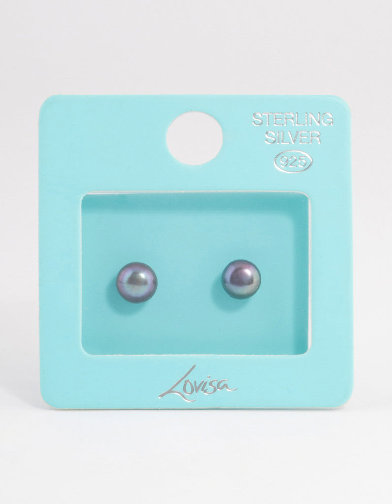 Sterling Silver Freshwater Pearl Stud Earrings - Lovisa