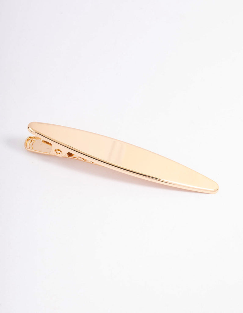 Gold Long Round Bar Hair Clip - Lovisa
