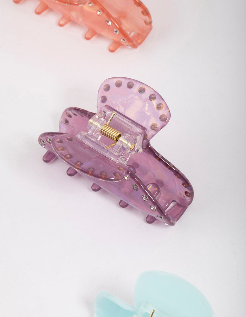 Acrylic Tiny Crystal Claw Clip Pack - Lovisa