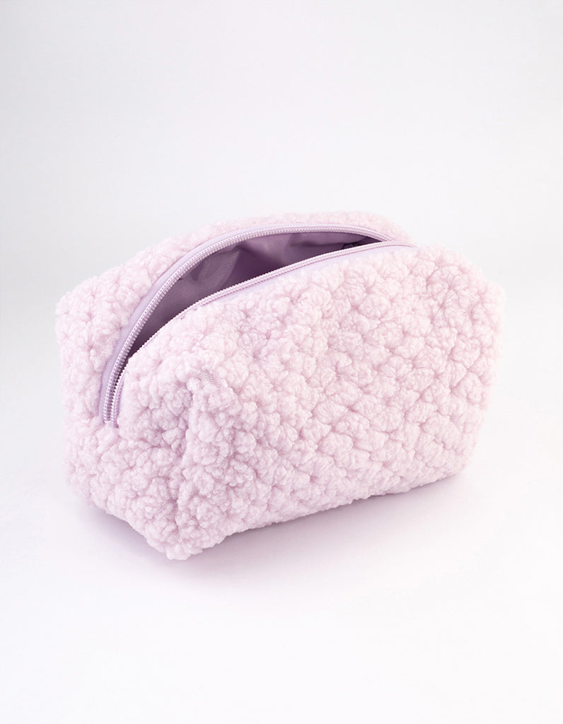 Lilac Teddy Cosmetic Case - Lovisa